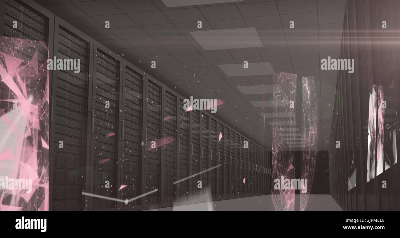 Plexus network against multiple servers Stock Photo - Alamy