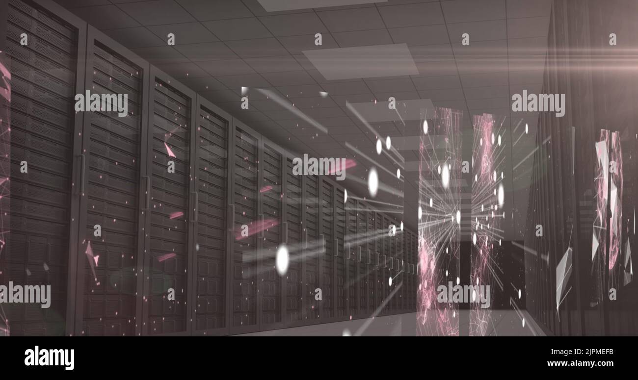 Plexus network against multiple servers Stock Photo - Alamy