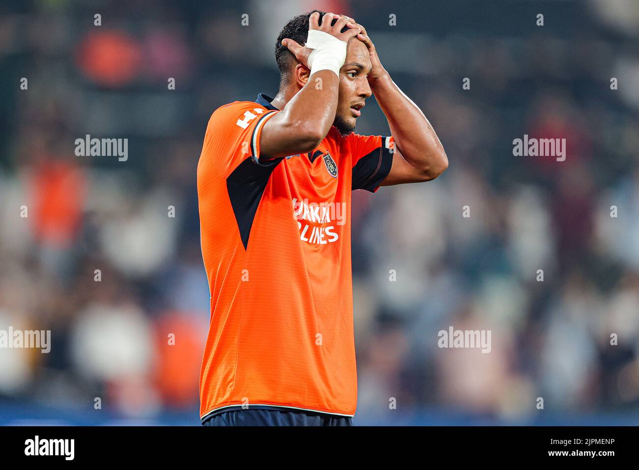 ISTANBUL, TURKEY - AUGUST 18: Mounir Chouiar of Basaksehir FK during ...