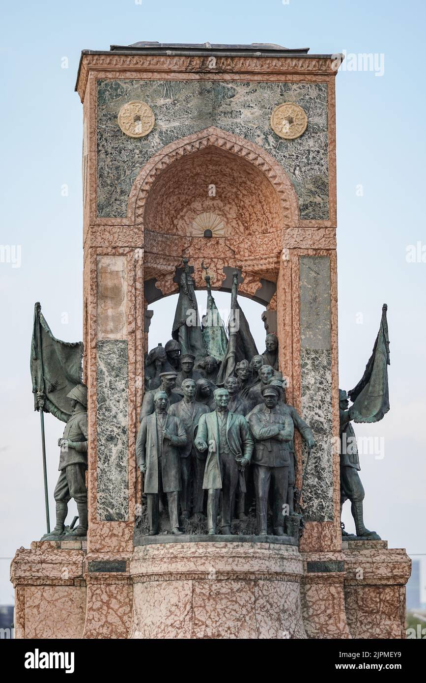 Taksim Republic Monument in Istanbul City, Turkiye Stock Photo - Alamy