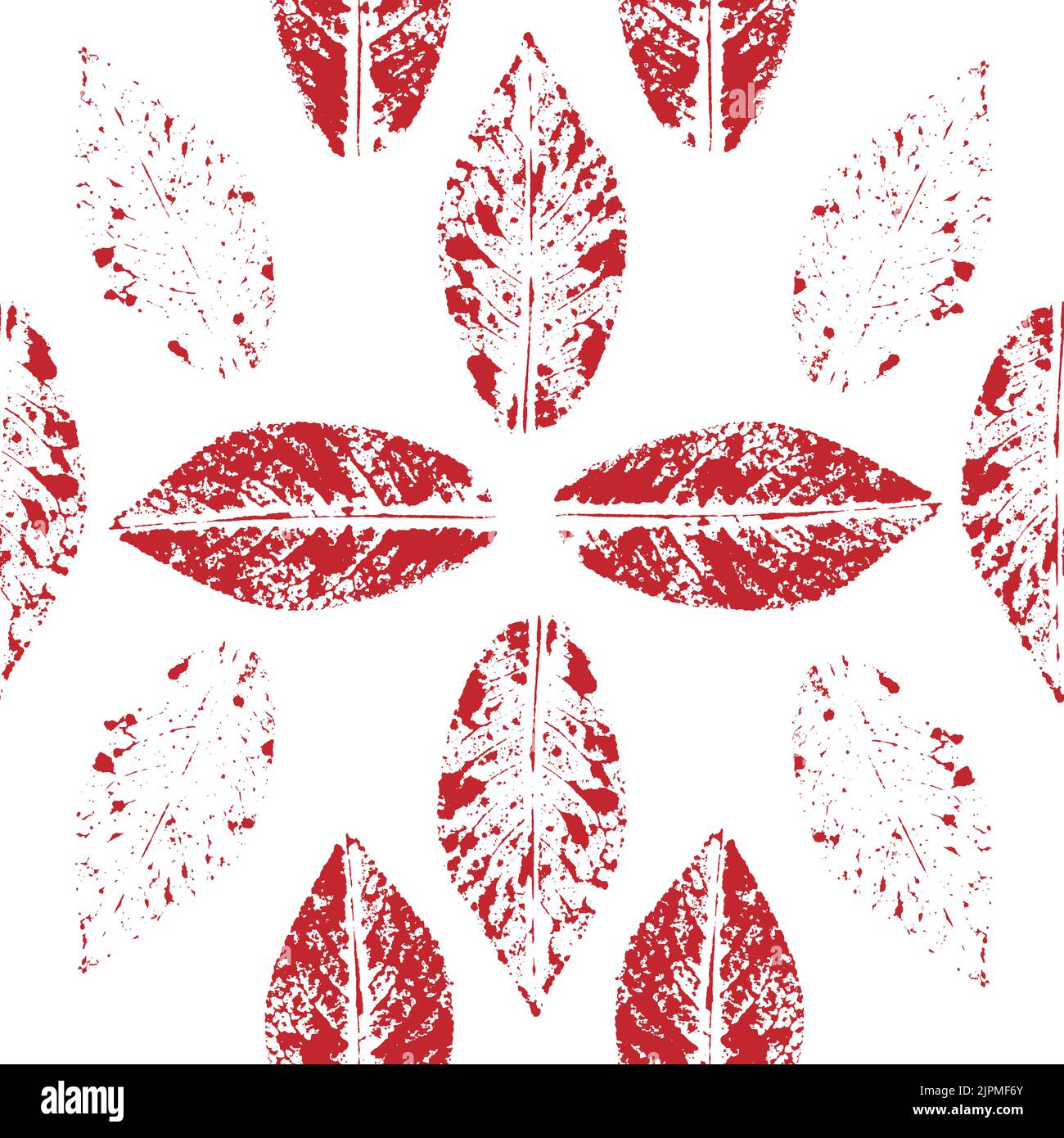 Leaf prints. Symmetrical pattern. Autumn herbarium, stamps leaves of ...