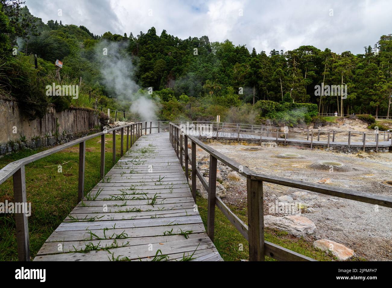 Volcanic hotsprings Of The Lake Furnas. Sao Miguel, Azores. Lagoa das ...