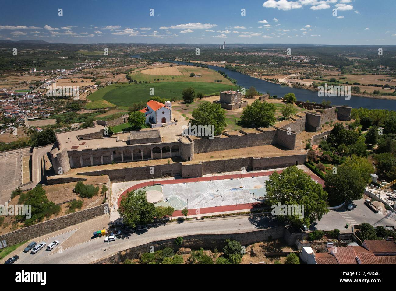 Aerial view of the Castle of Abrantes in Portugal Stock Photo - Alamy