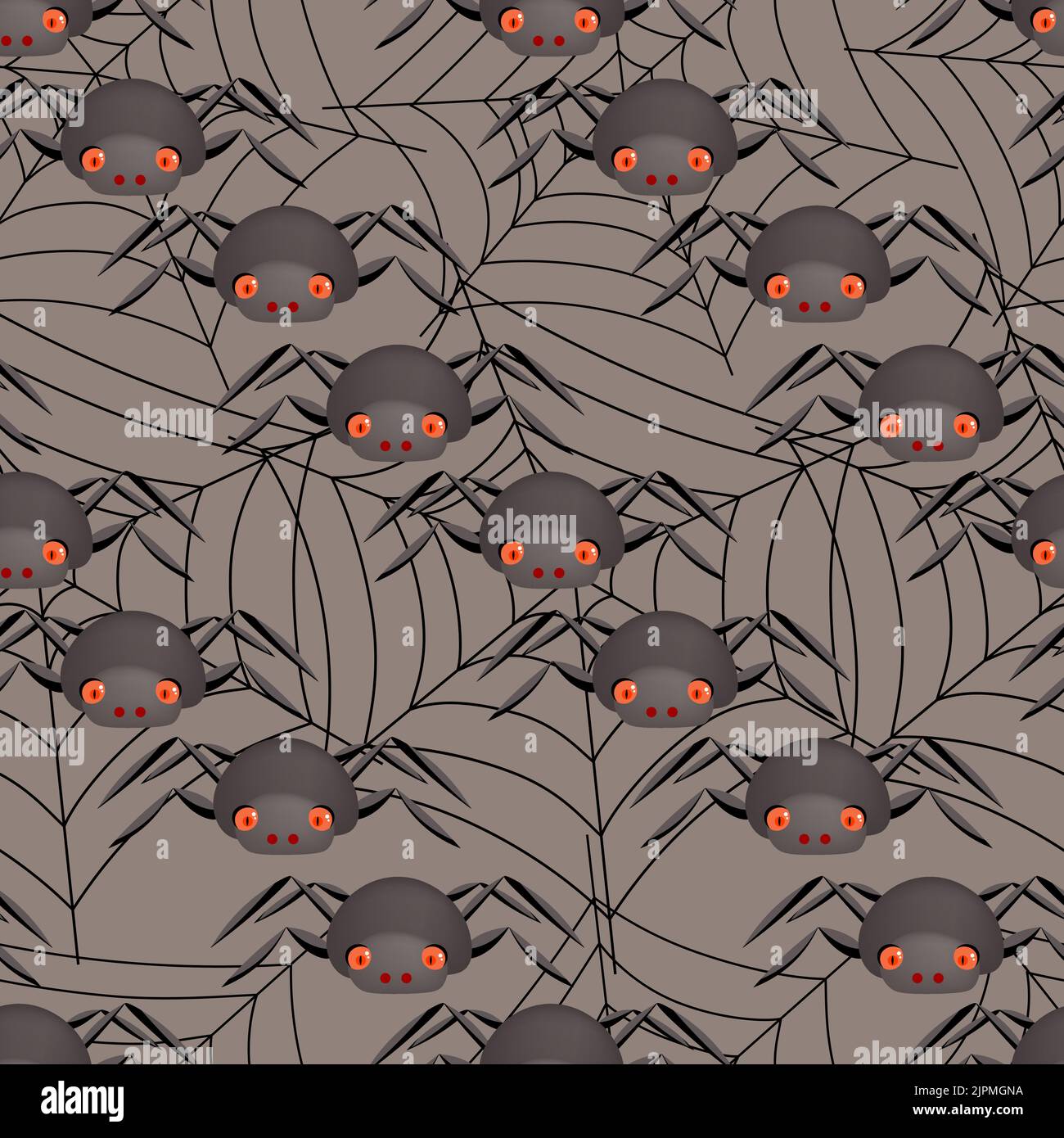 Emotion spiders, seamless pattern on a dark background, desktop ...