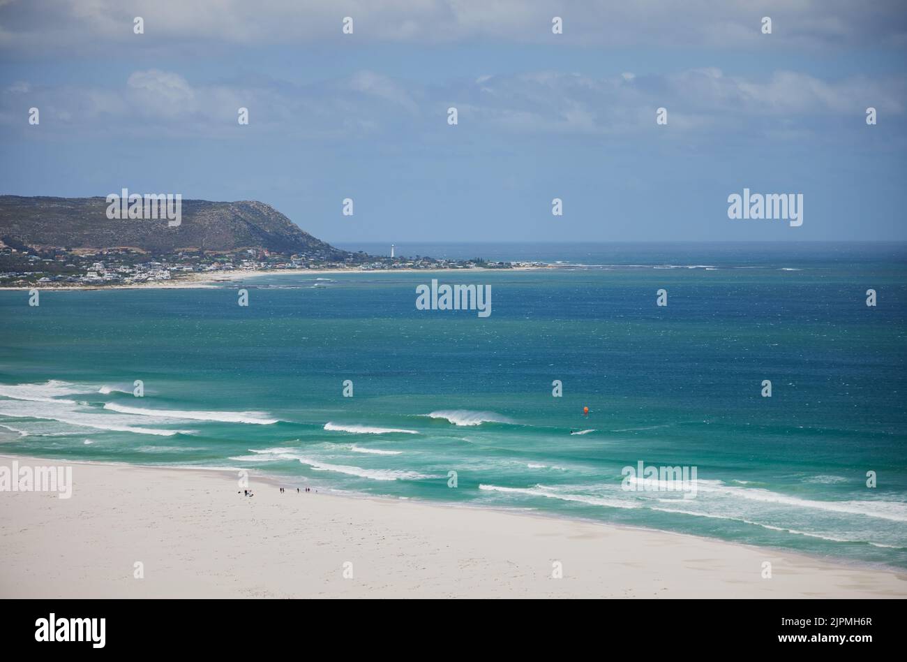 A scenic view of Noordhoek Beach in Cape Town, South Africa Stock Photo ...