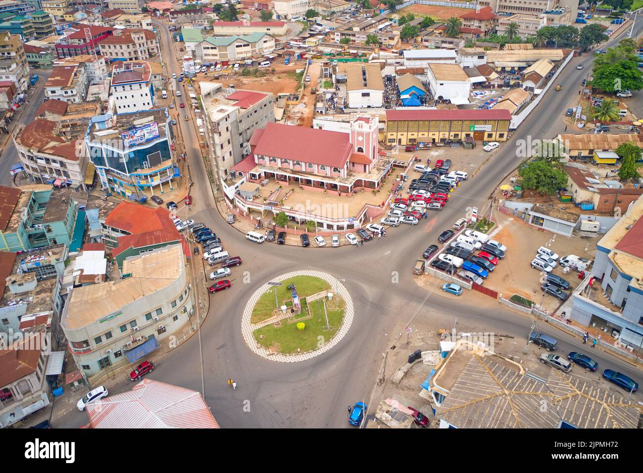 top view Intersection at Adum Kumasi Stock Photo - Alamy