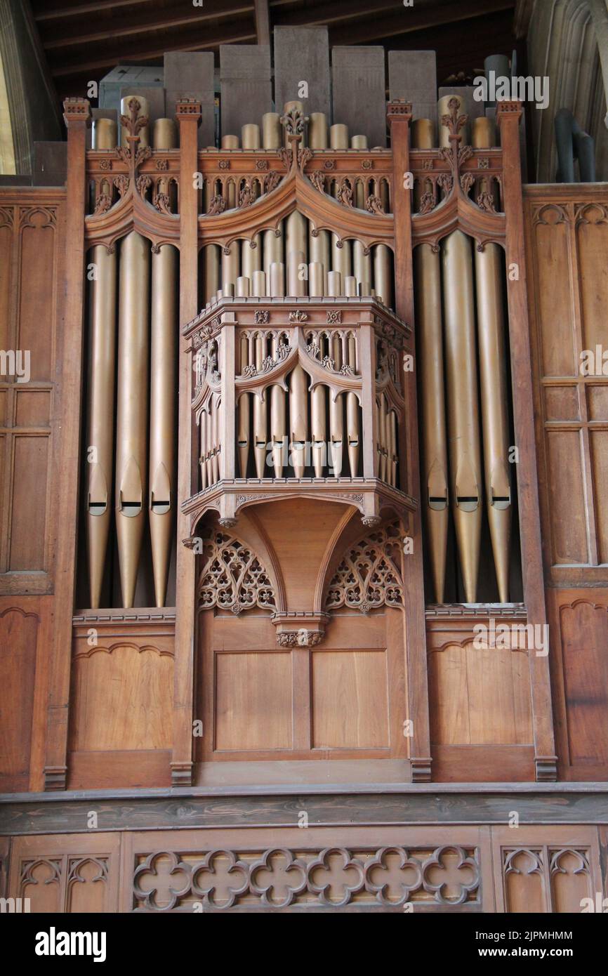 The Pipes of a Classic Church Music Organ Stock Photo - Alamy
