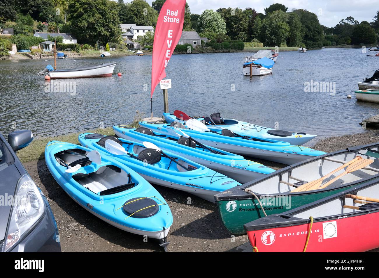 river lerryn in the village of lerryn,cornwall,uk august 2022 Stock ...