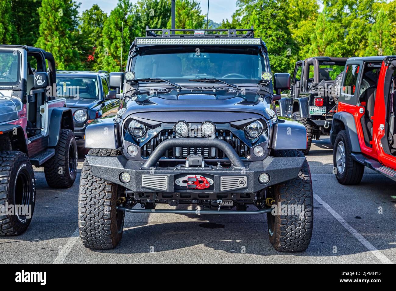 Pigeon Forge, TN - August 25, 2017: Modified Jeep Wrangler Rubicon ...