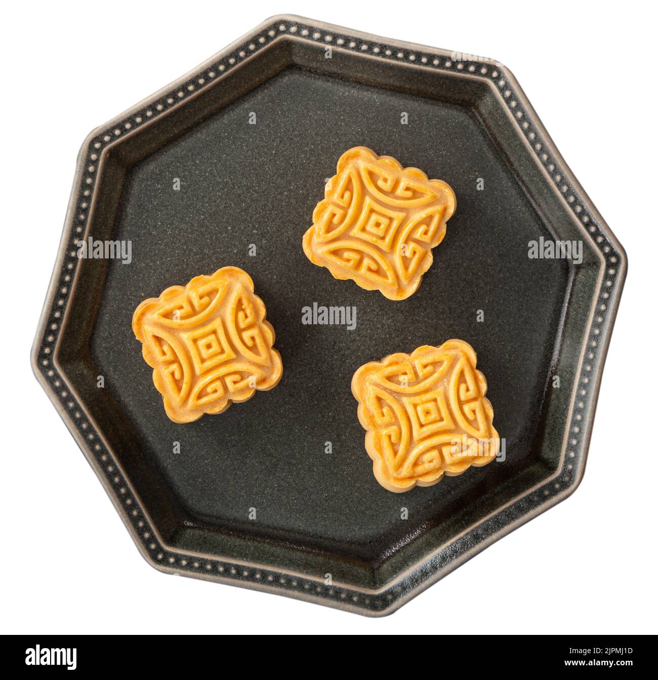Delicious moon cake for Mid-Autumn Festival food mooncake isolated ...