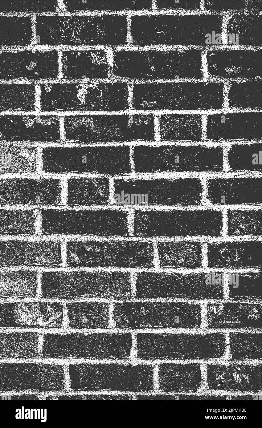 Distressed overlay texture of old brick wall, grunge background ...