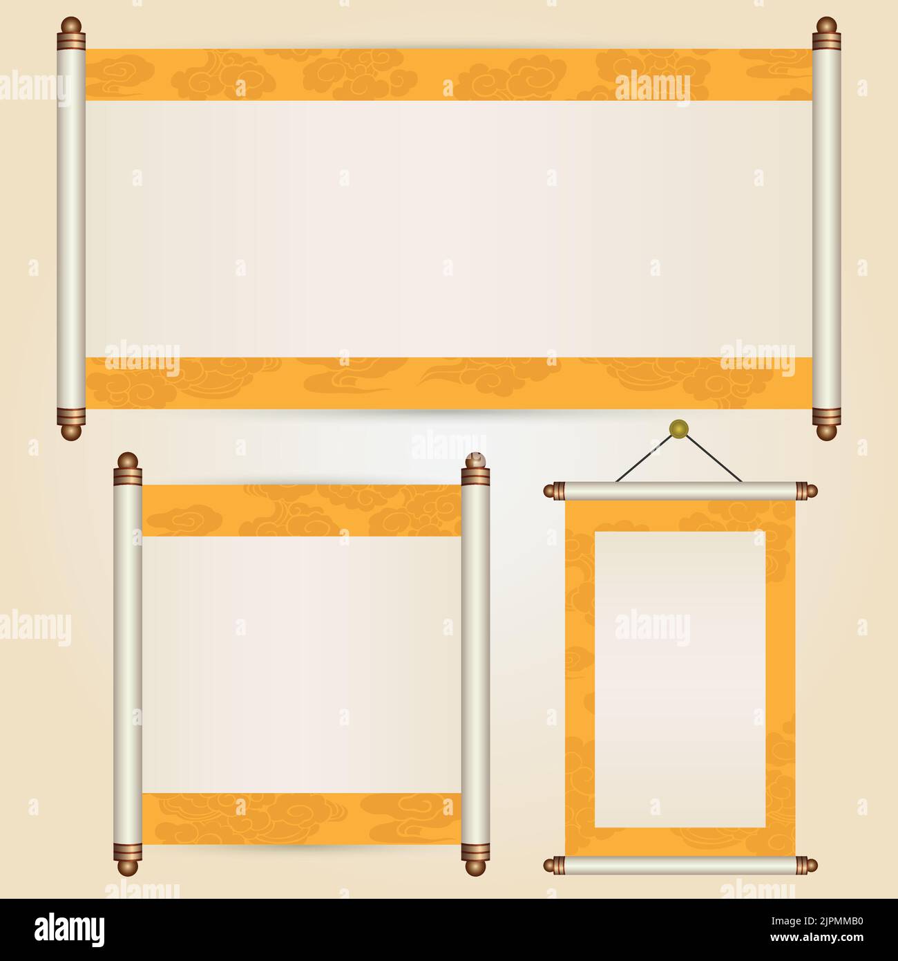 Traditional Chinese scroll, use for mounting and hanging Chinese ...