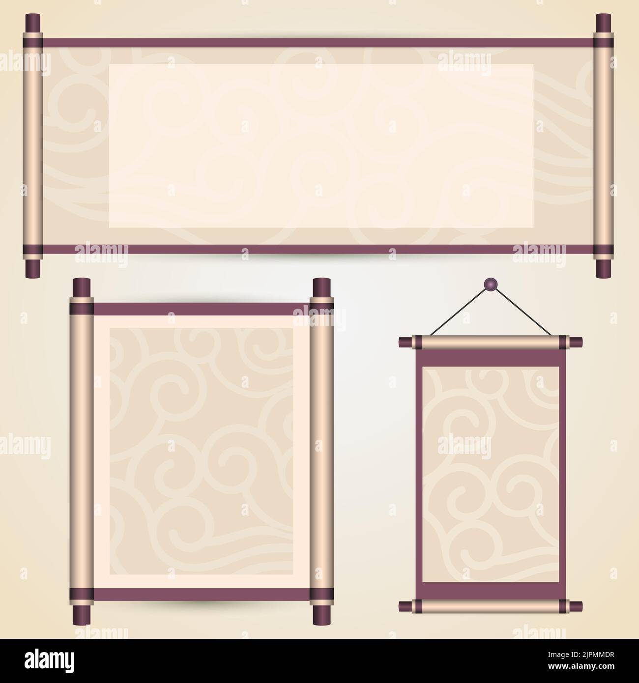Traditional Chinese scroll, use for mounting and hanging Chinese ...