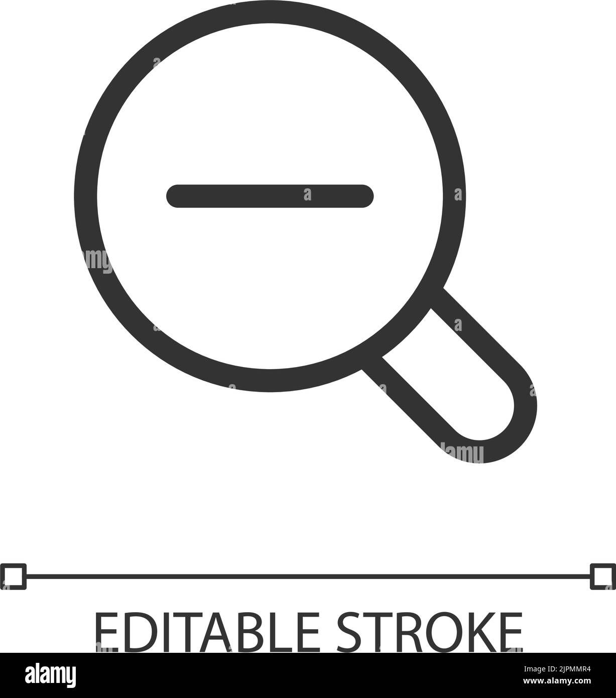 Magnifier and minus pixel perfect linear ui icon Stock Vector Image & Art - Alamy