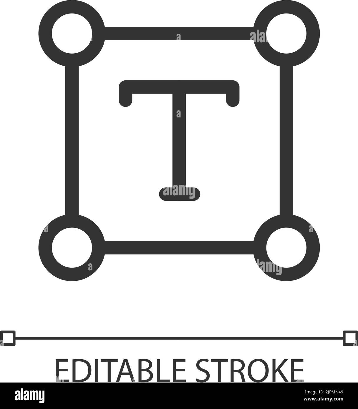 Text pixel perfect linear ui icon Stock Vector Image & Art - Alamy