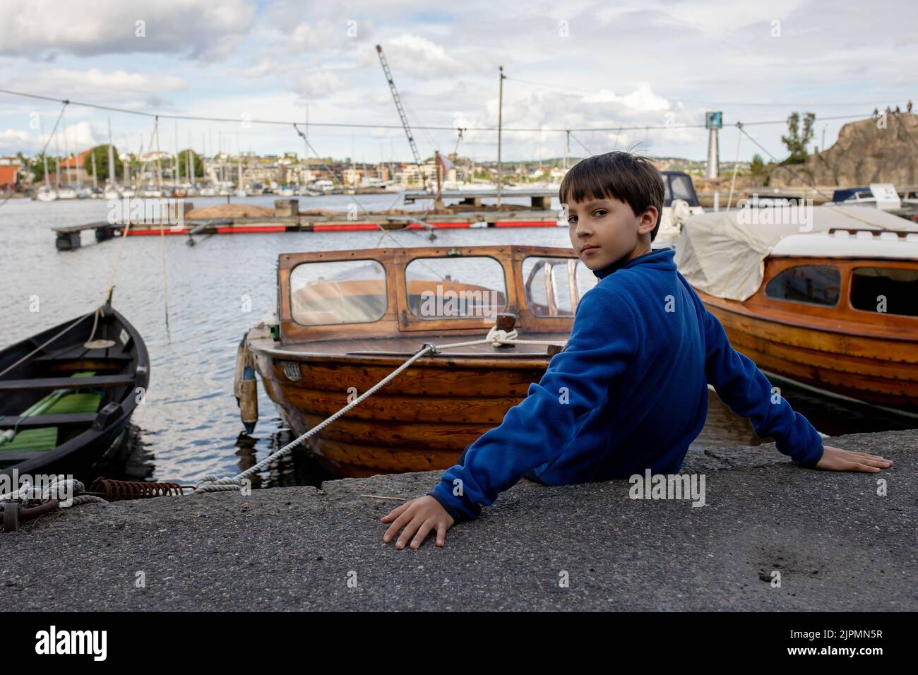Beautiful town Kristiansand in Norway, family visiting Norway for ...