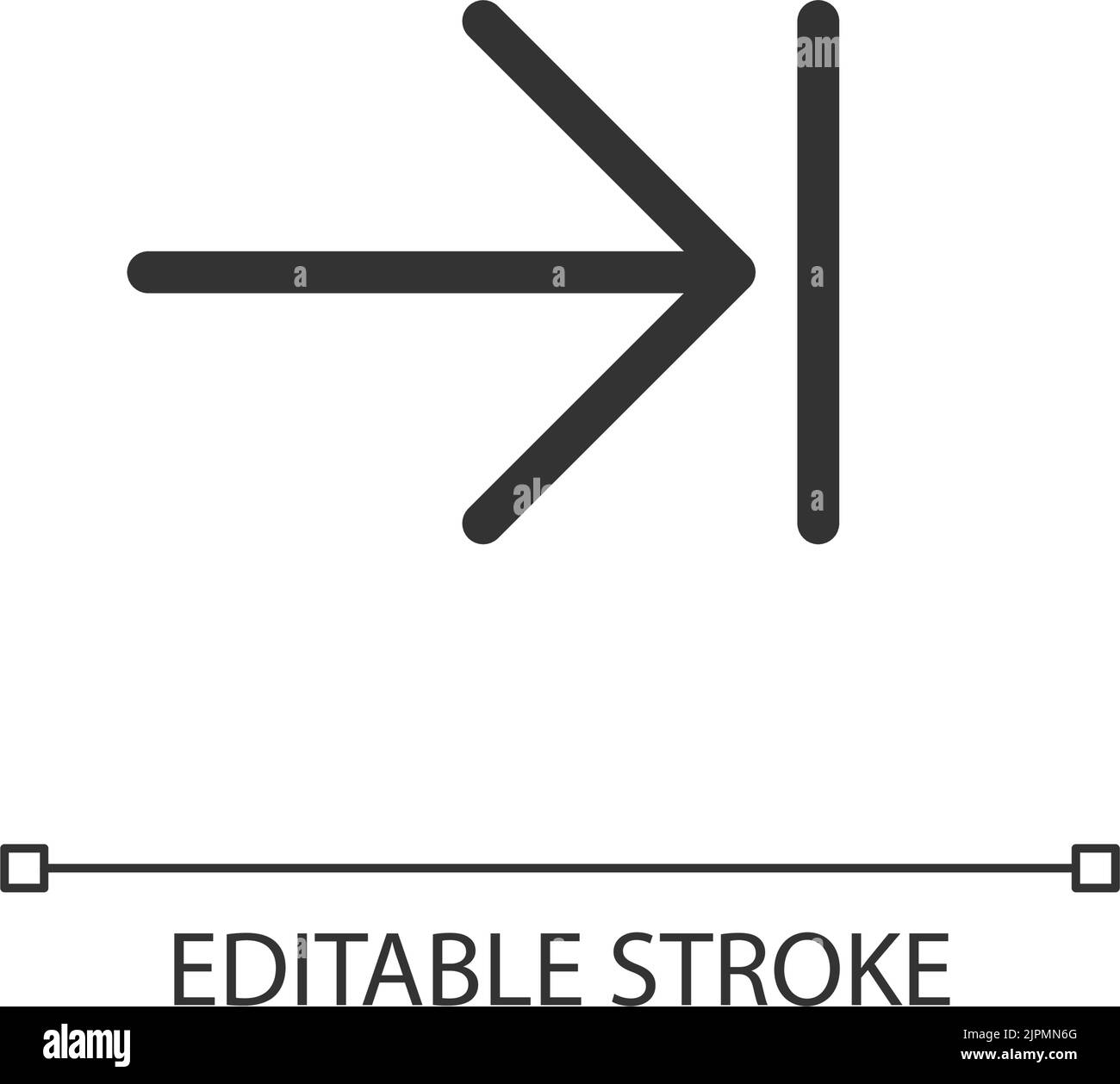 Next step pixel perfect linear ui icon Stock Vector Image & Art - Alamy