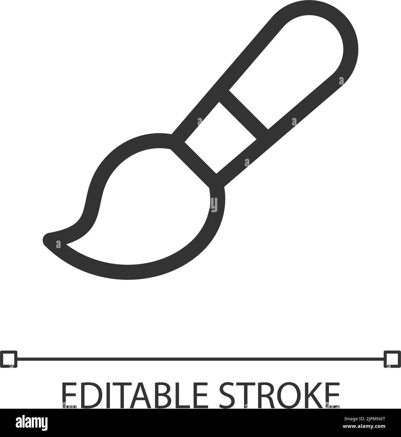 Brush pixel perfect linear ui icon Stock Vector Image & Art - Alamy