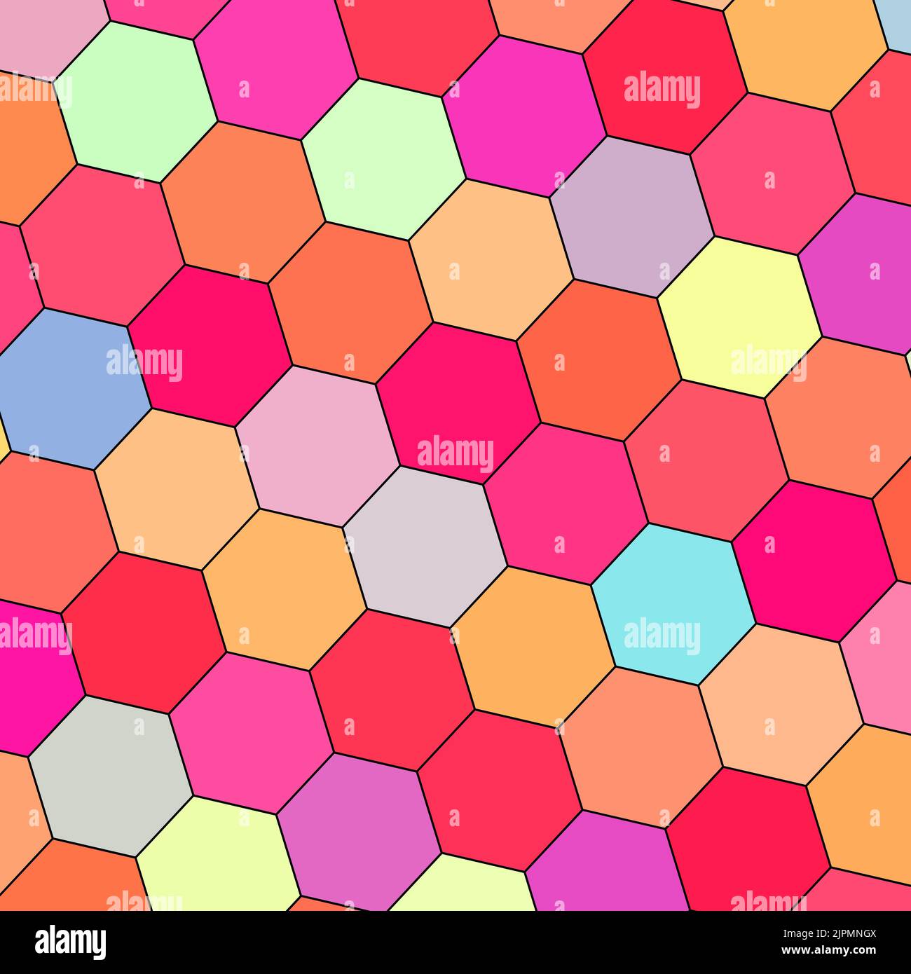 Geometry hexagon wall texture background multicolor honeycomb pattern wallpaper Stock Photo - Alamy