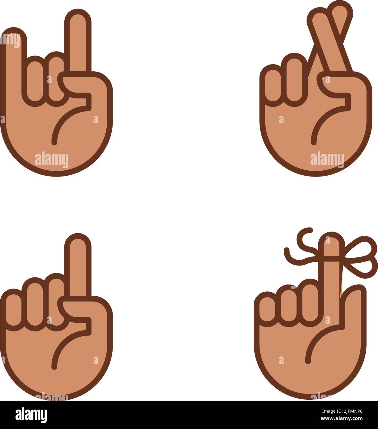 Informative hand gestures pixel perfect RGB color icons set Stock ...