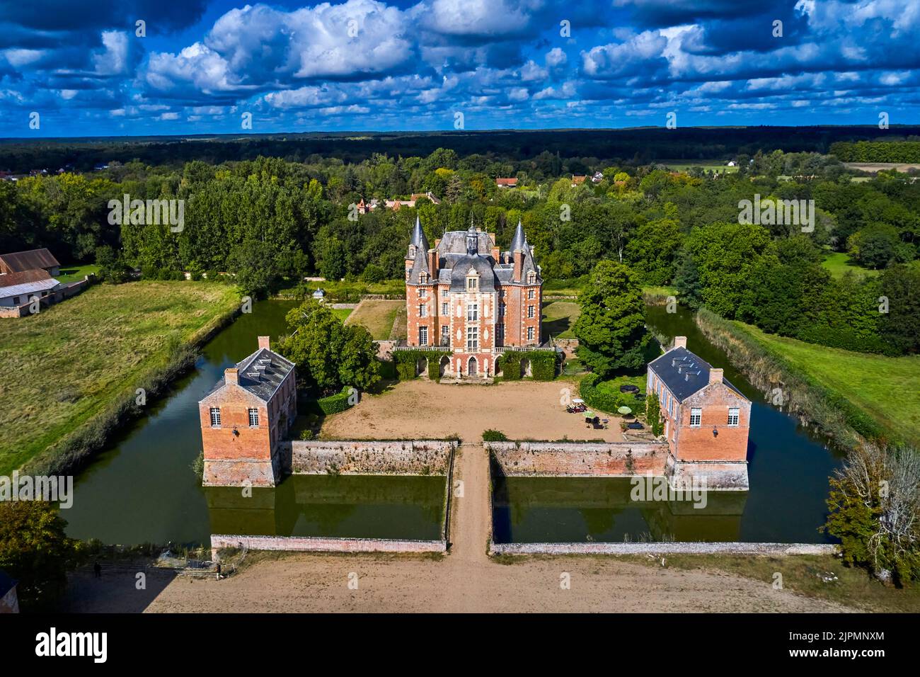 France, Loir-et-Cher, Sologne, La Ferté-Imbault, the castle destroyed ...