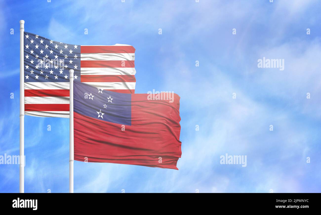 American samoa national flag hi-res stock photography and images - Alamy