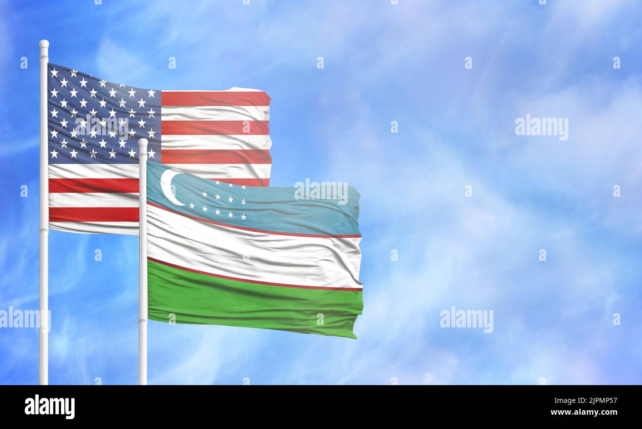 Uzbekistan china flag hi-res stock photography and images - Alamy