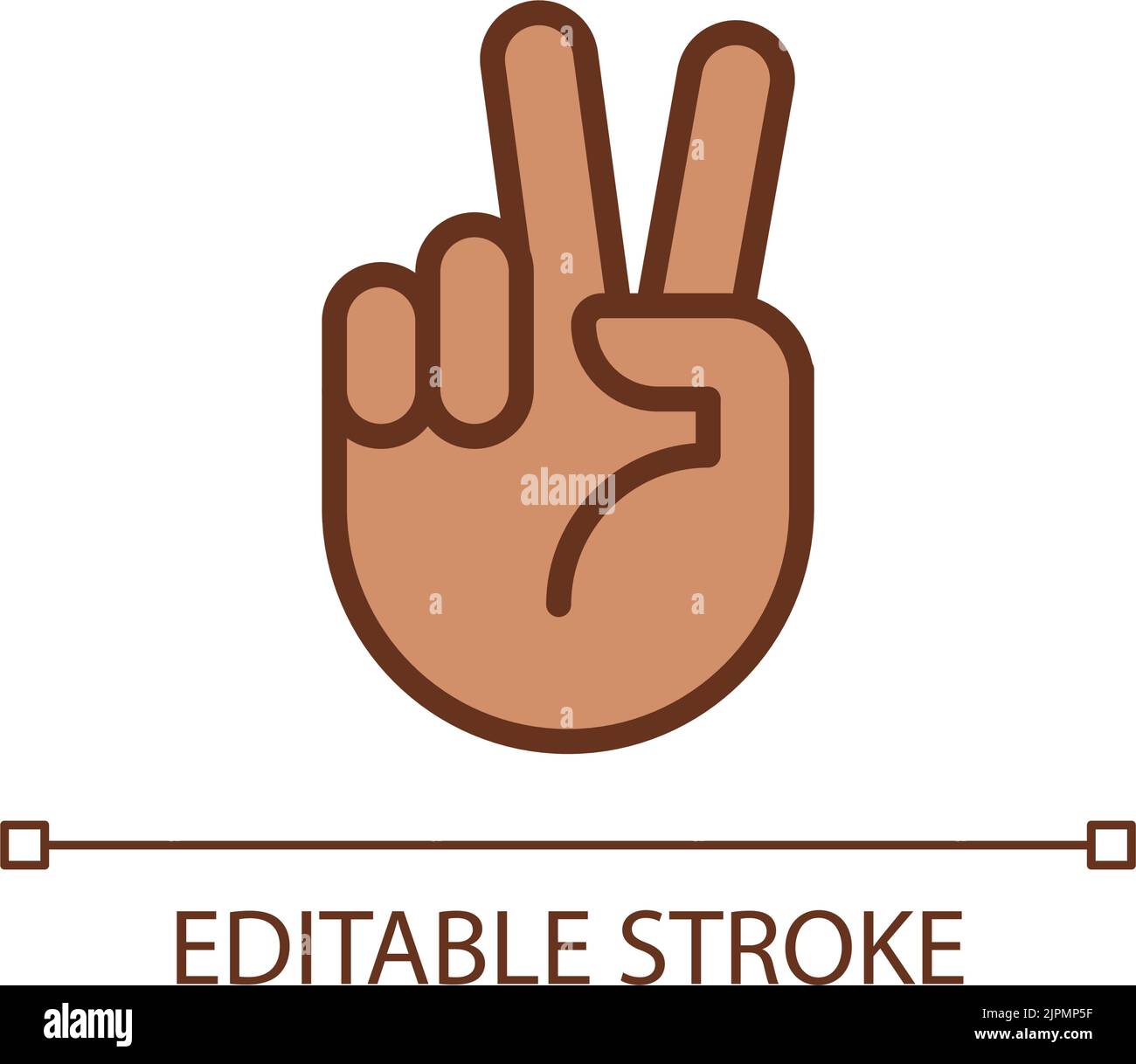 Peace sign pixel perfect RGB color icon Stock Vector Image & Art - Alamy