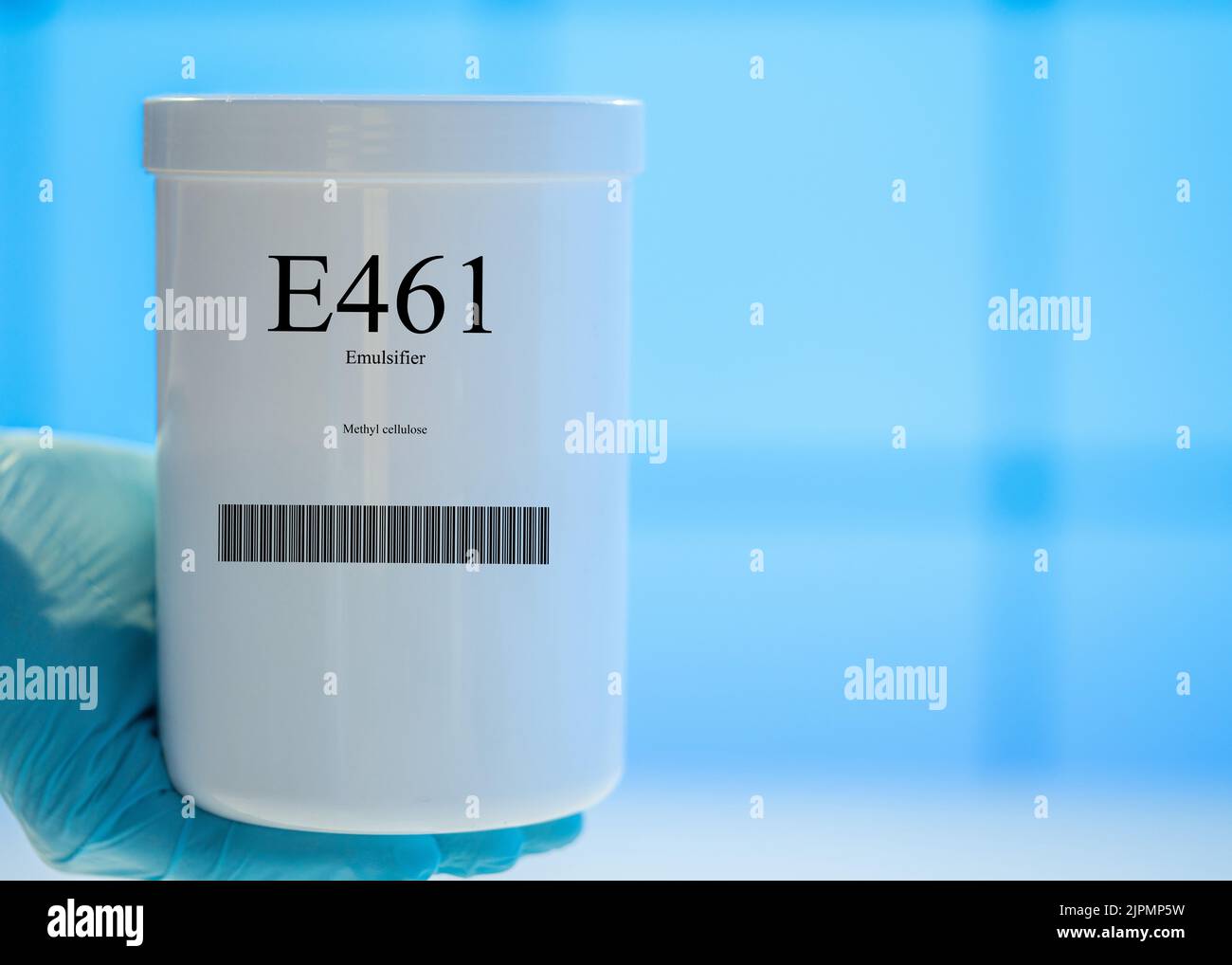 Packaging with nutritional supplements E461 emulsifier Stock Photo - Alamy