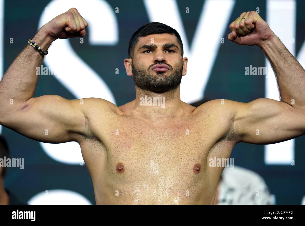 Filip Hrgovic during the weigh in at the King Abdullah Sport City ...