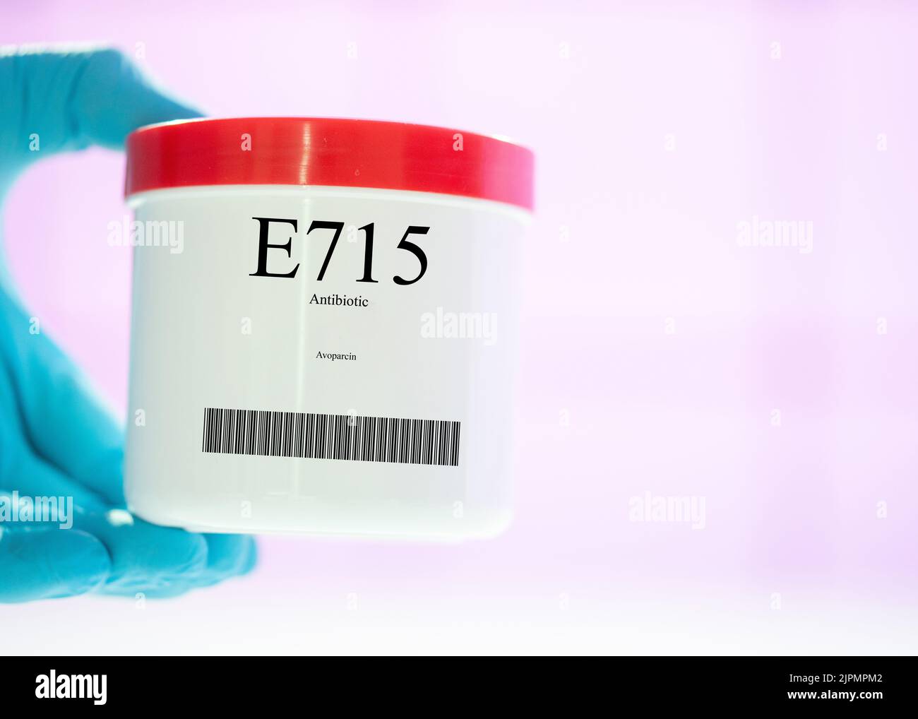 Packaging with nutritional supplements E715 antibiotic Stock Photo - Alamy