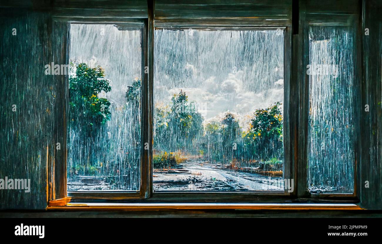 Torrential Rain Painting