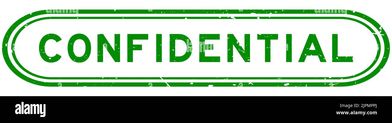 Grunge green confidential word rubber seal stamp on white background ...