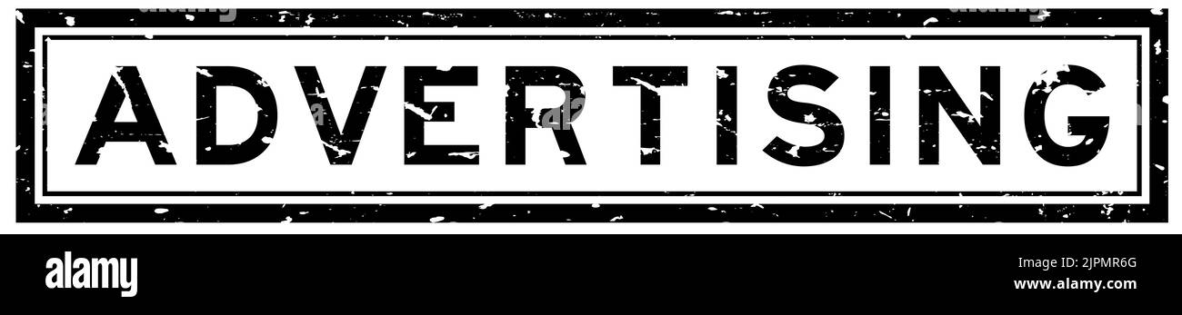 Grunge black advertising word square rubber seal stamp on white ...