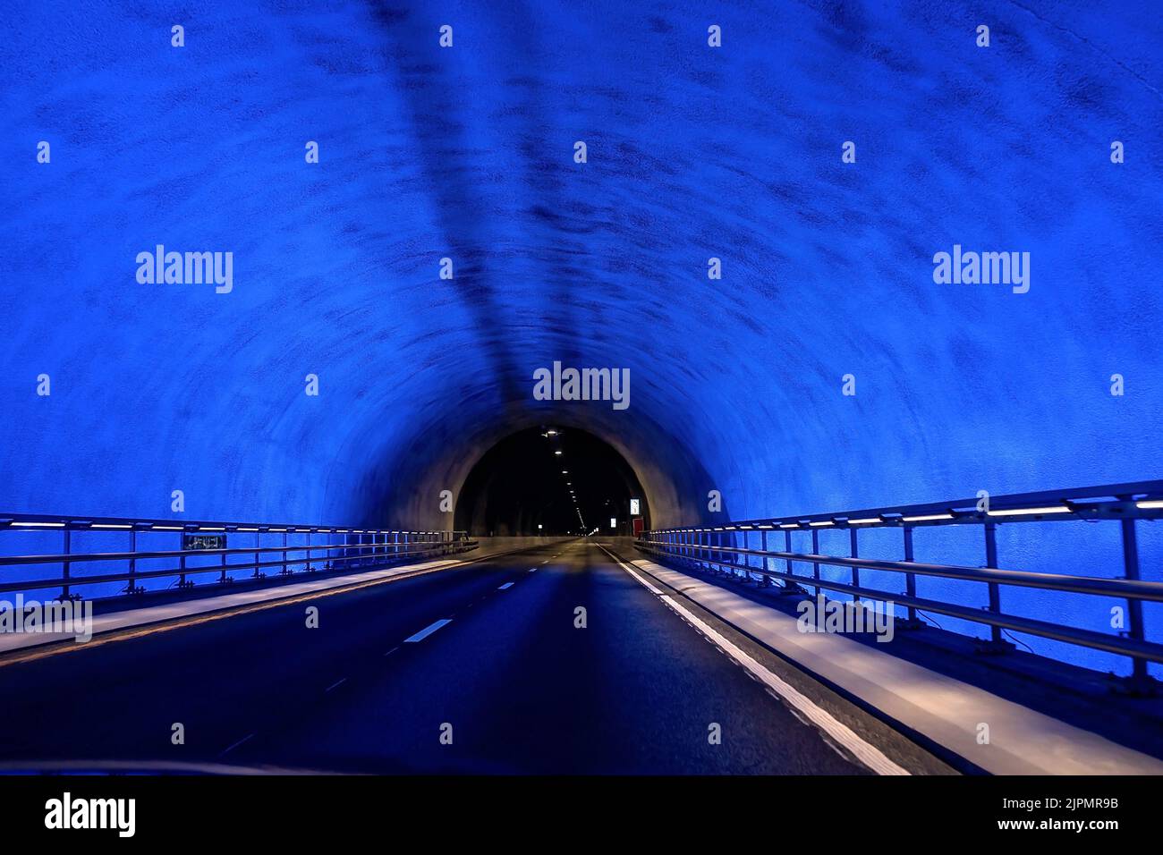 Laerdalstunnelen, the world's longest road tunnel at 24.5 km, Aurland ...