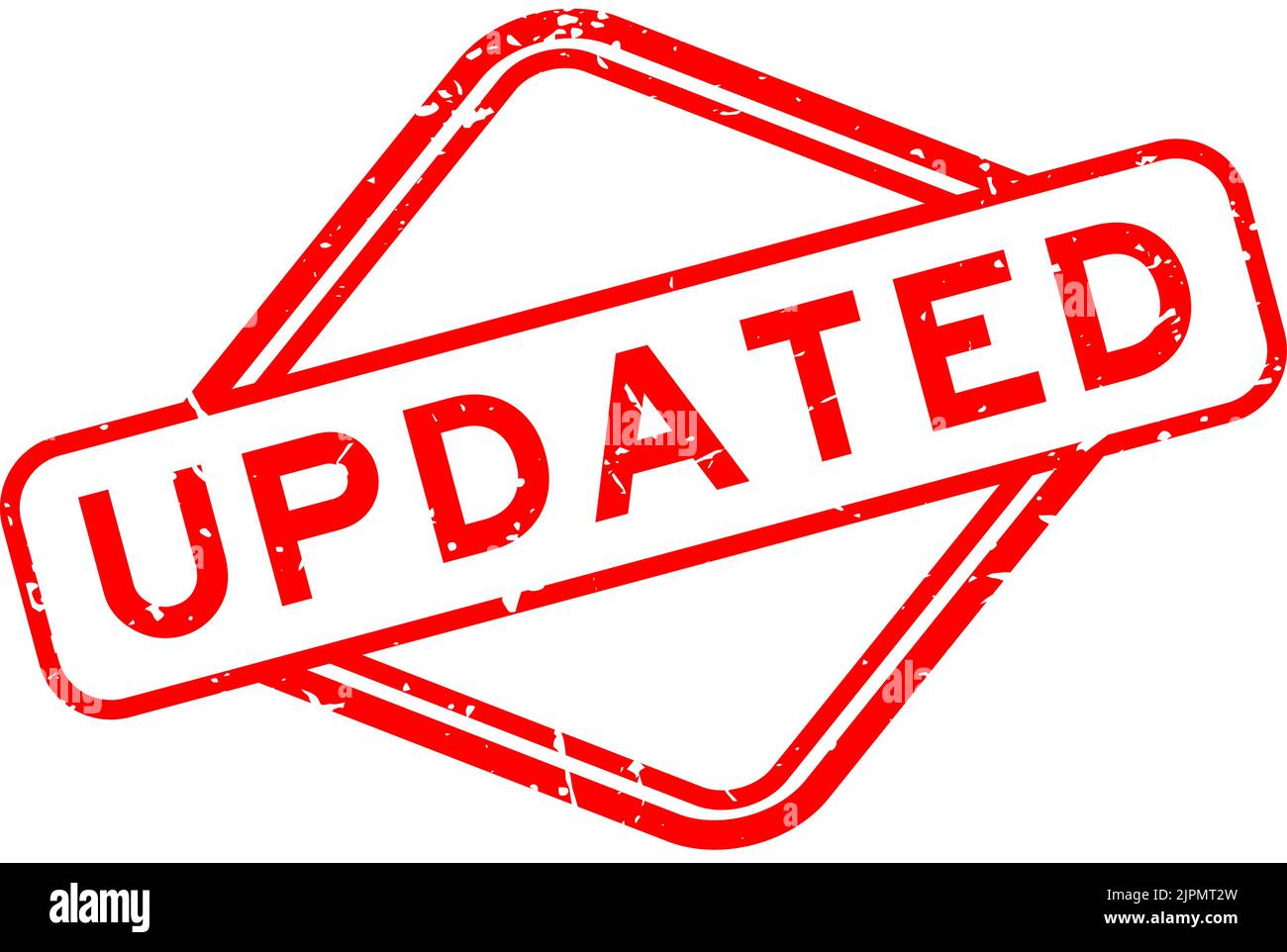 Grunge red updated word rubber seal stamp on white background Stock Vector Image & Art - Alamy