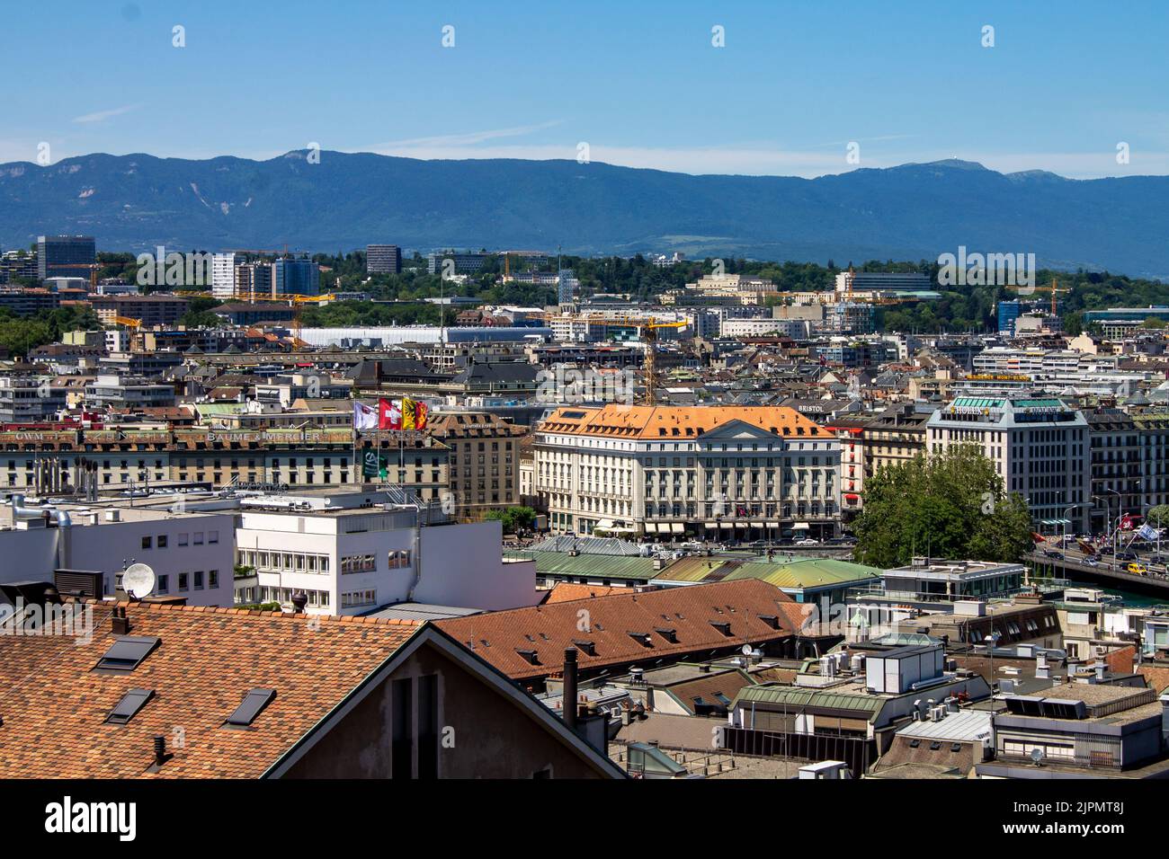 The view of historical buildings of Geneva, Switzerland Stock Photo - Alamy