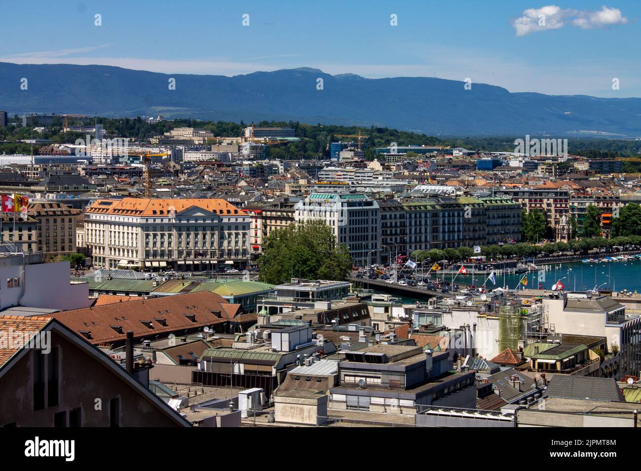 The view of historical buildings of Geneva, Switzerland Stock Photo - Alamy