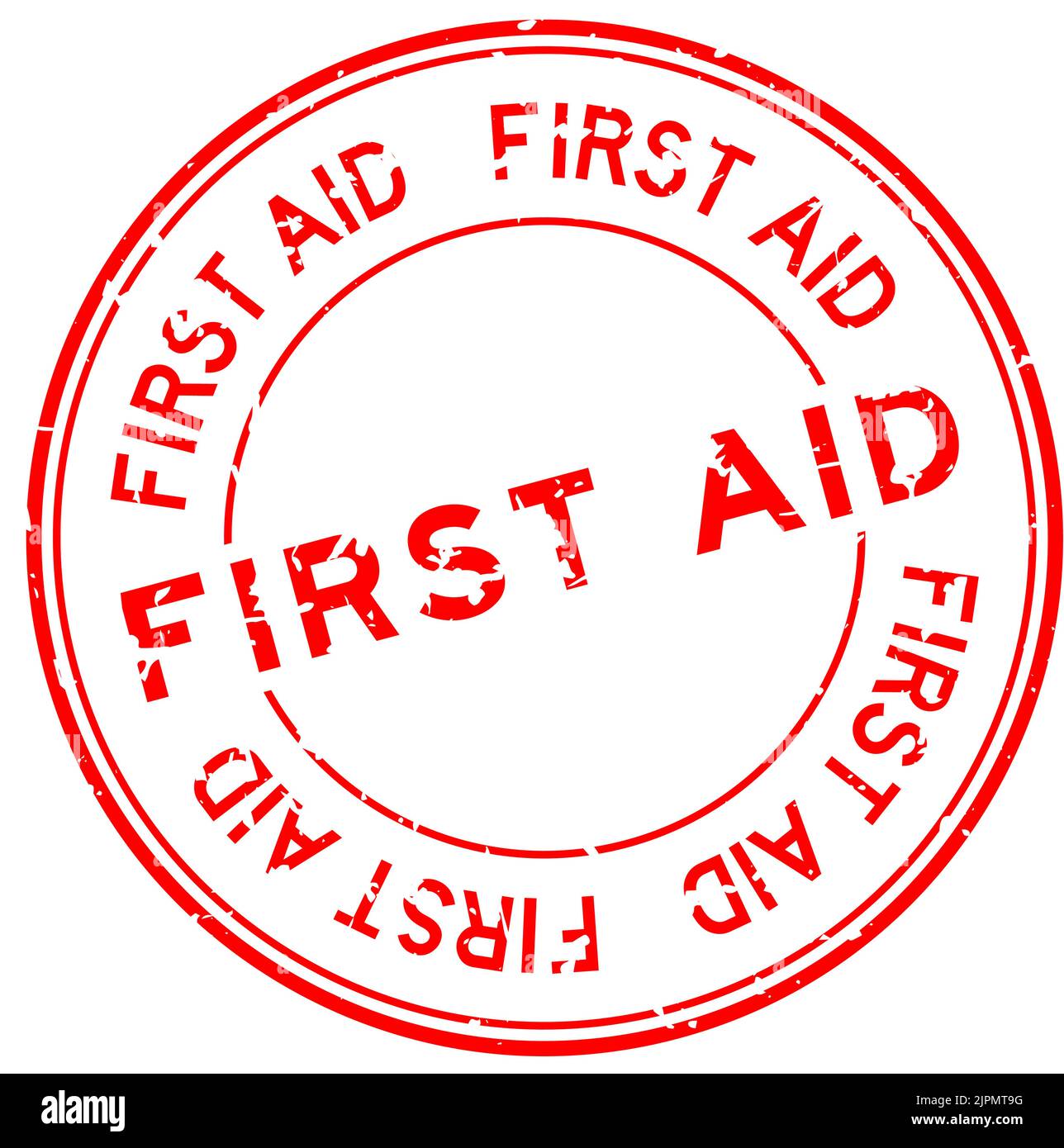 Grunge red first aid word round rubber seal stamp on white background Stock Vector Image & Art ...
