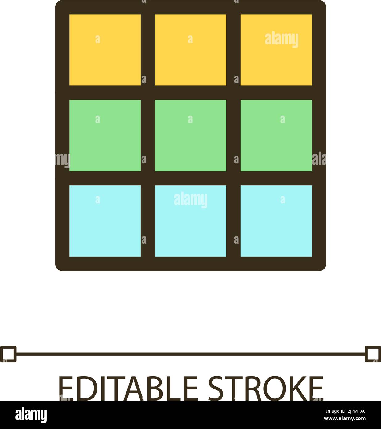 Rule of thirds grid pixel perfect RGB color ui icon Stock Vector Image & Art - Alamy