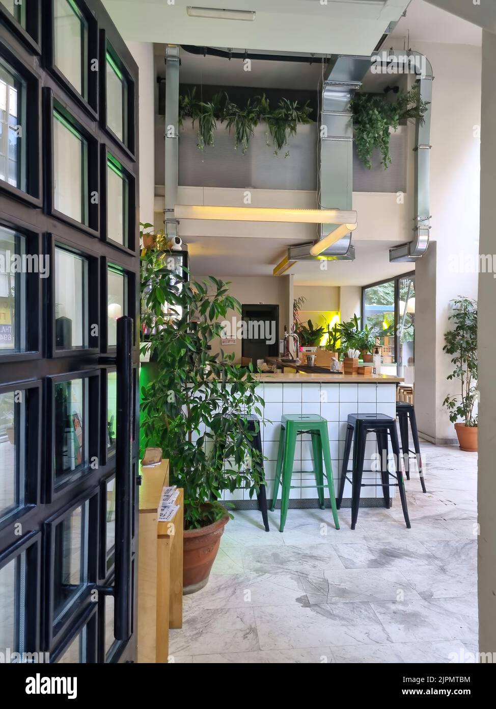 Interior of a cafe in Greece. Typical greek restaurant. Greece Stock ...