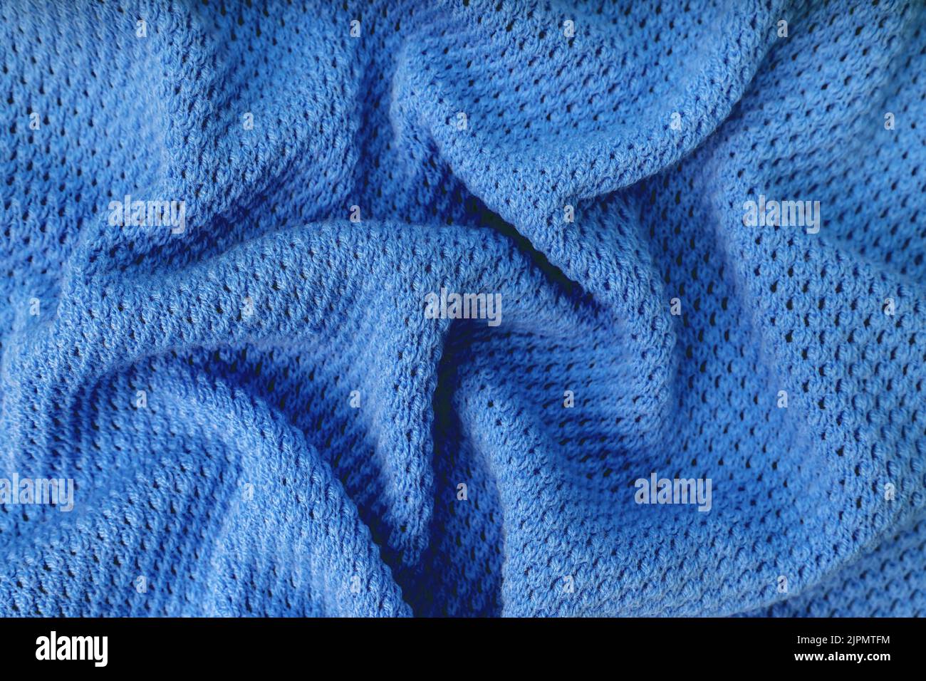 Blue wool knitted fabric texture hi-res stock photography and images ...