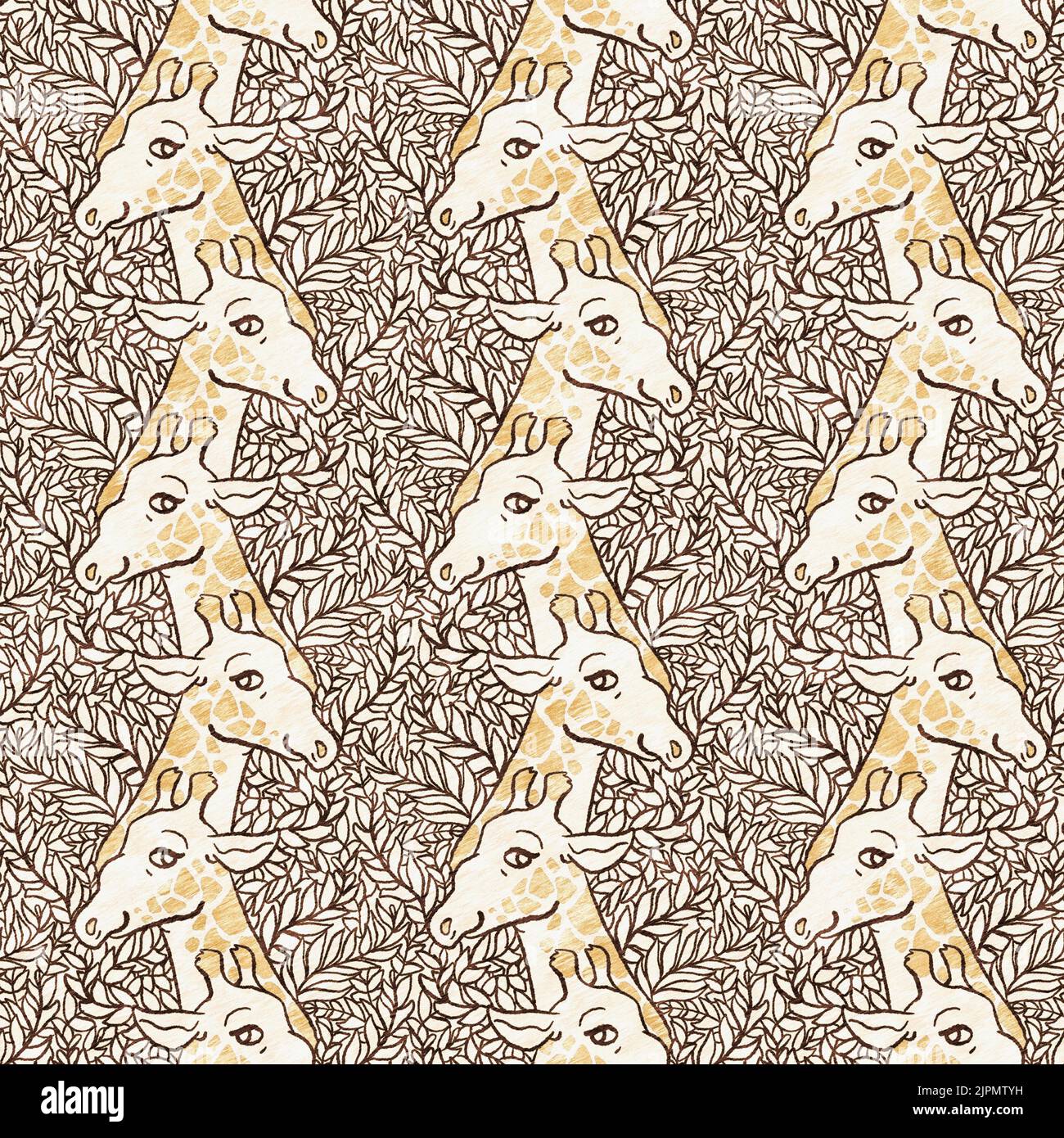 Cute safari wild giraffe animal pattern for babies room decor. Seamless ...