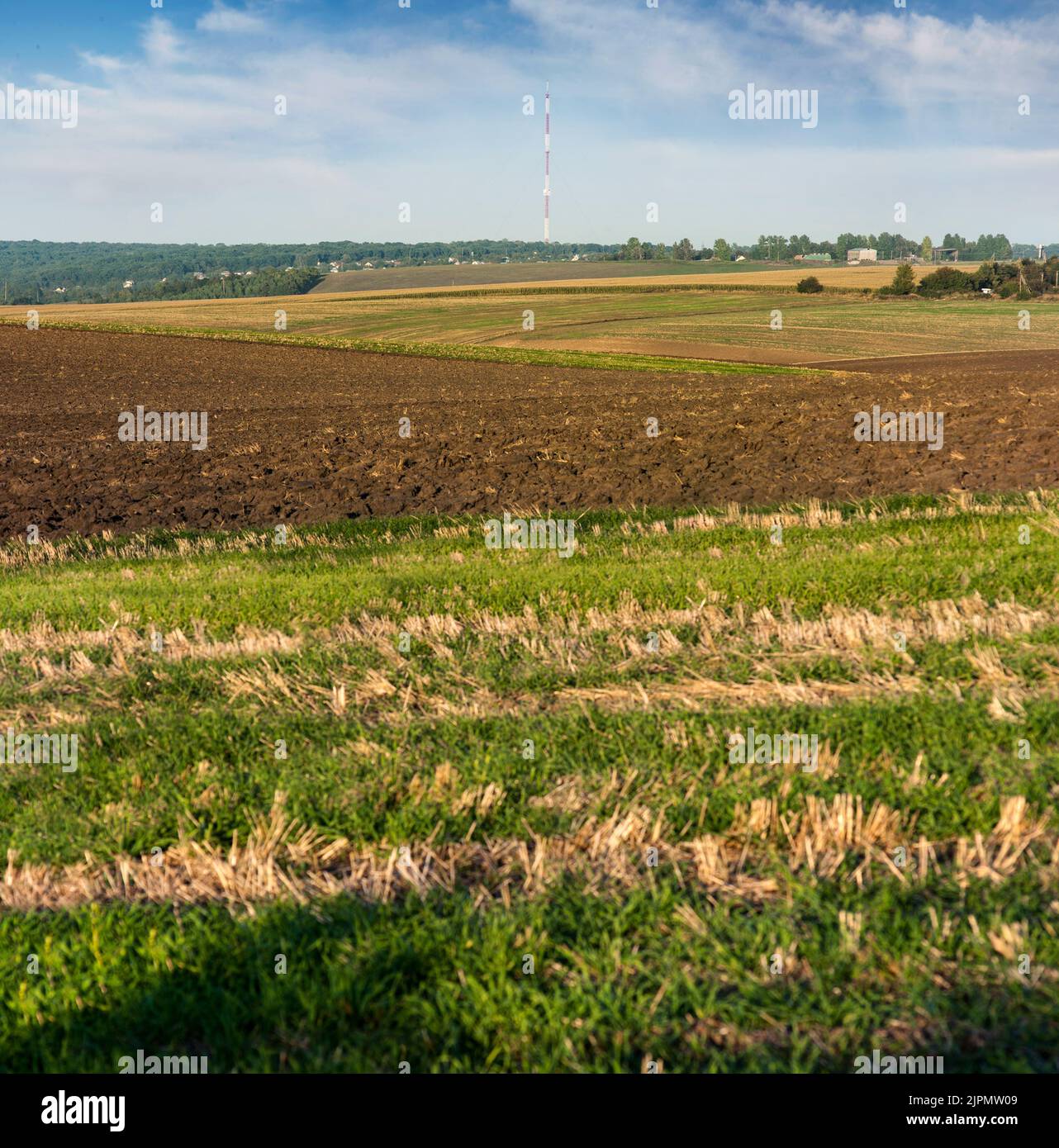 agricultural landscapes, focus on the arable field and various plots of ...