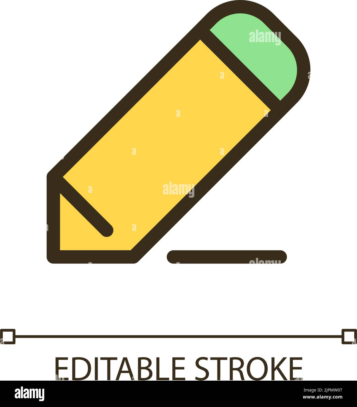 Pencil pixel perfect RGB color ui icon Stock Vector Image & Art - Alamy