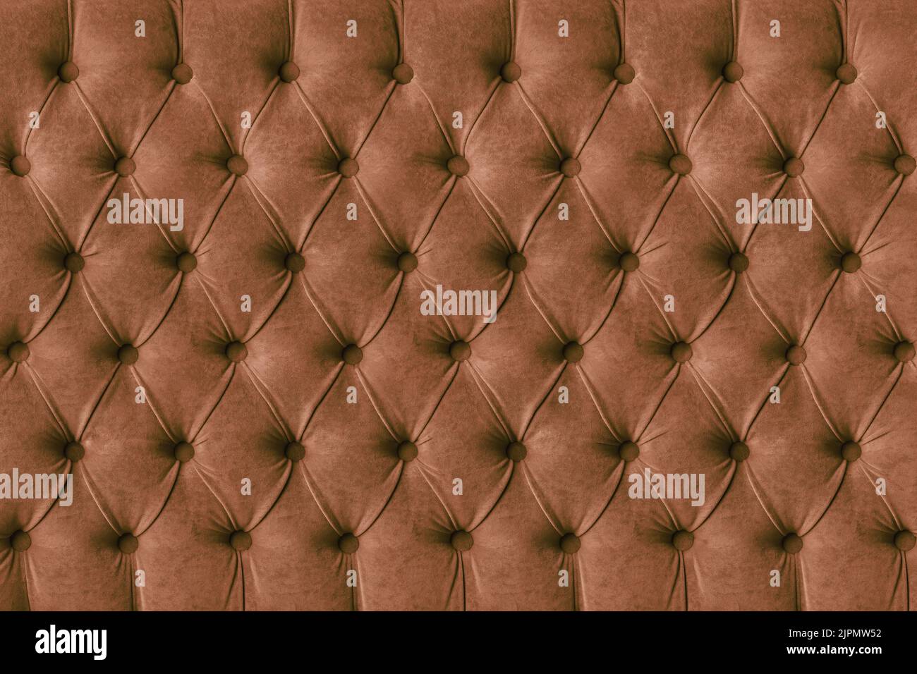 Brown capitone checkered soft fabric textile decorative background with ...