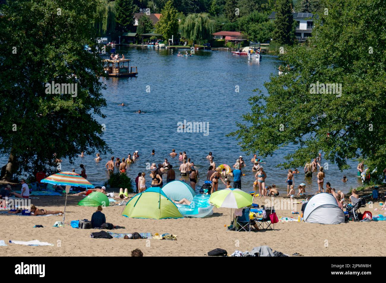 Kleiner Müggelsee, An der Düne, Badestrand, Berlin, Köpenick Stock ...