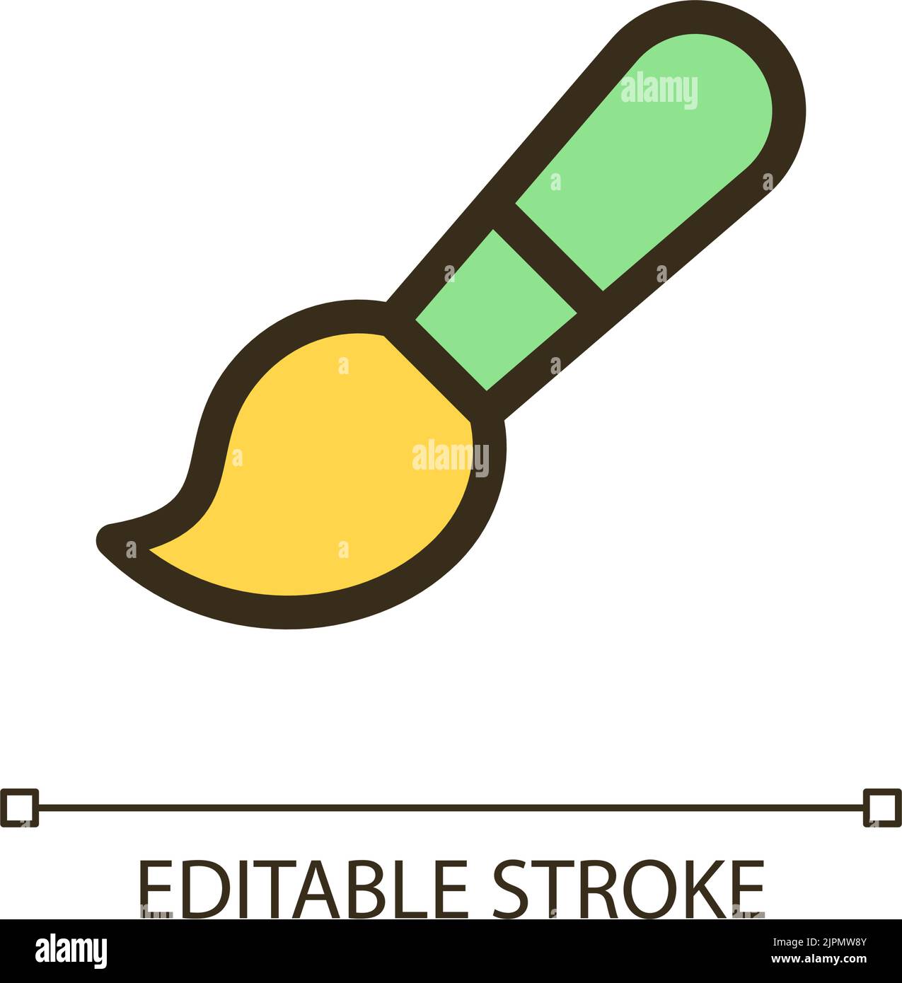 Application brush icon outline Cut Out Stock Images & Pictures - Alamy