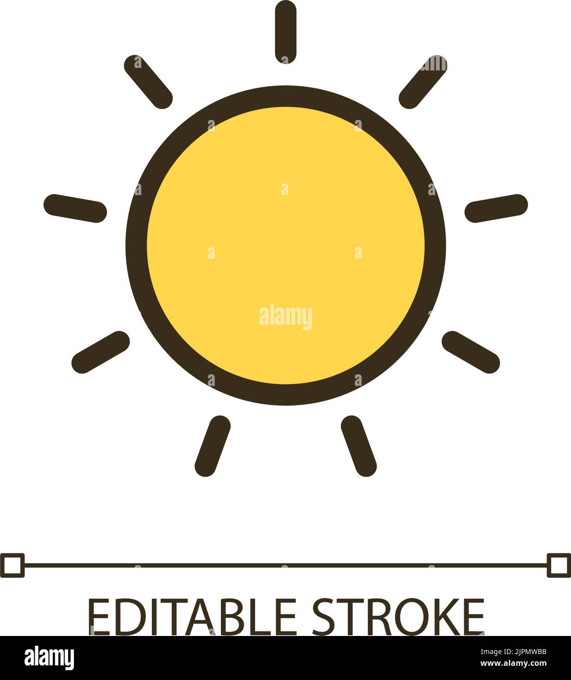 Sun pixel perfect RGB color ui icon Stock Vector Image & Art - Alamy