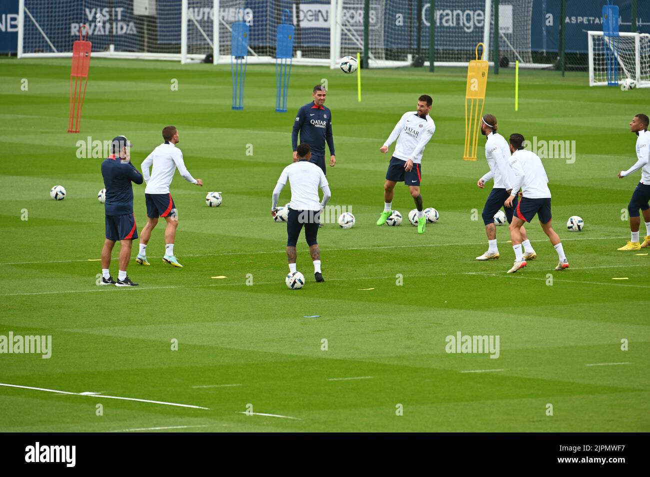 Lionel Messi during a training session at the Ooredoo center (Camps des ...
